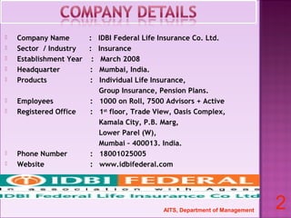 A SUMMER INTERNSHIP PROJECT REPORT ON “CONSUMER BEHAVIOR” AT IDBI ...