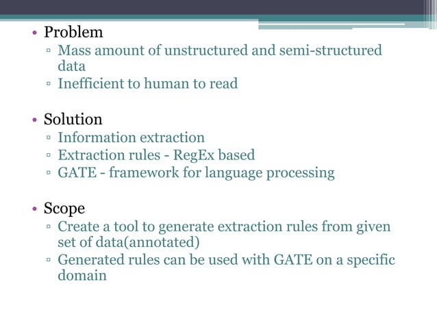 Regular Expression Mining System for Information Extraction | PPTX | Computing | Technology ...