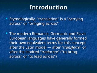 Types of translation, kinds of translation, maain types | PPT