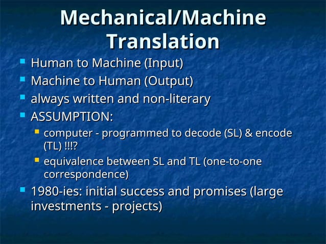 Types of translation, kinds of translation, maain types | PPT