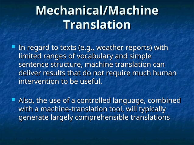 Types of translation, kinds of translation, maain types | PPT