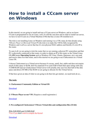 12849144 how-to-install-a-cccam-server-on-windows | PDF