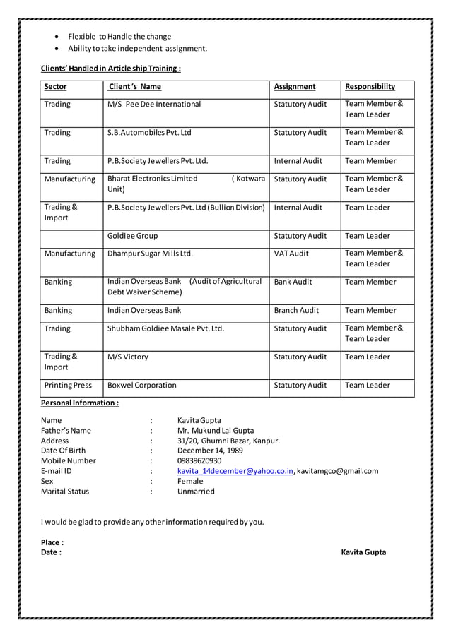 Kavita Gupta resume | PDF