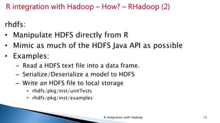 R Hadoop integration | PPTX