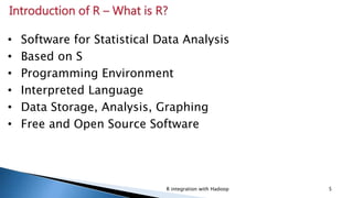 R Hadoop integration | PPTX
