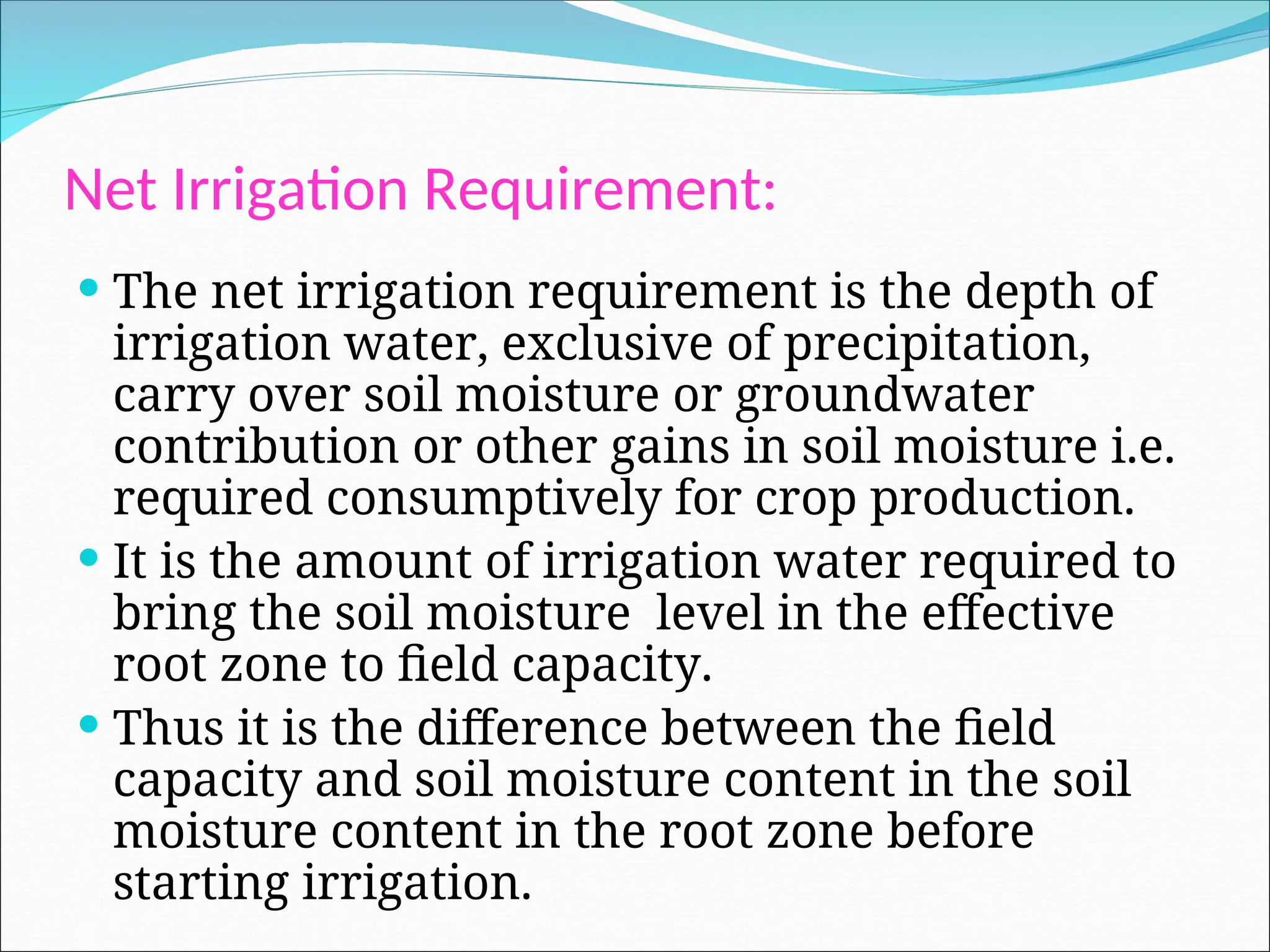 12869709 Irrigation depth and irrigation efficiency .ppt