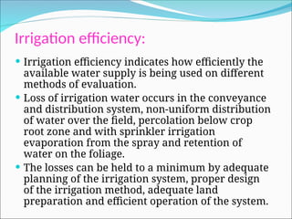 12869709 Irrigation depth and irrigation efficiency .ppt