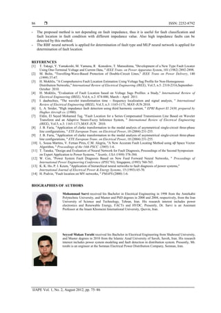 Determination of Fault Location and Type in Distribution Systems using ...