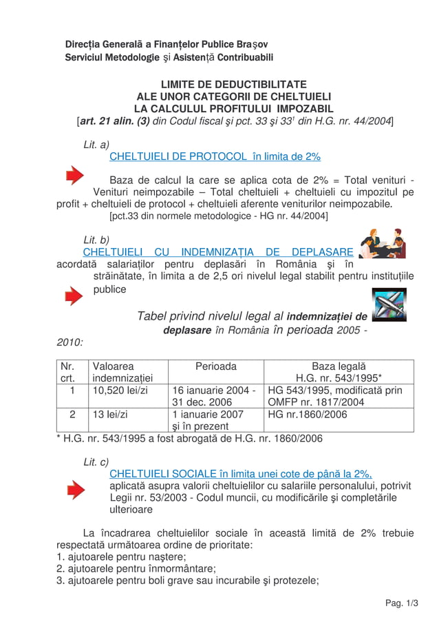 deductibilitate cheltuieli | PDF