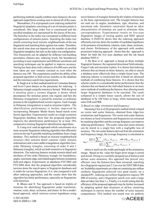 An Indexing Technique Based on Feature Level Fusion of Fingerprint Features | PDF