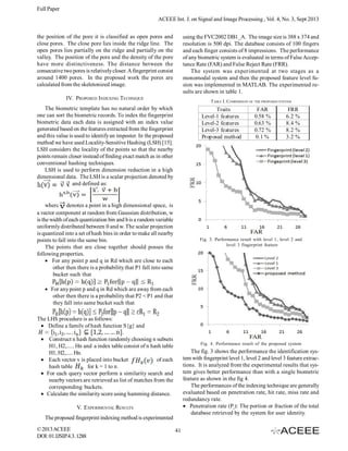 An Indexing Technique Based on Feature Level Fusion of Fingerprint Features | PDF