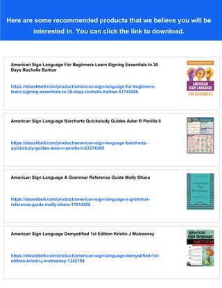 American Sign Language Conversation Inc Barcharts | PDF