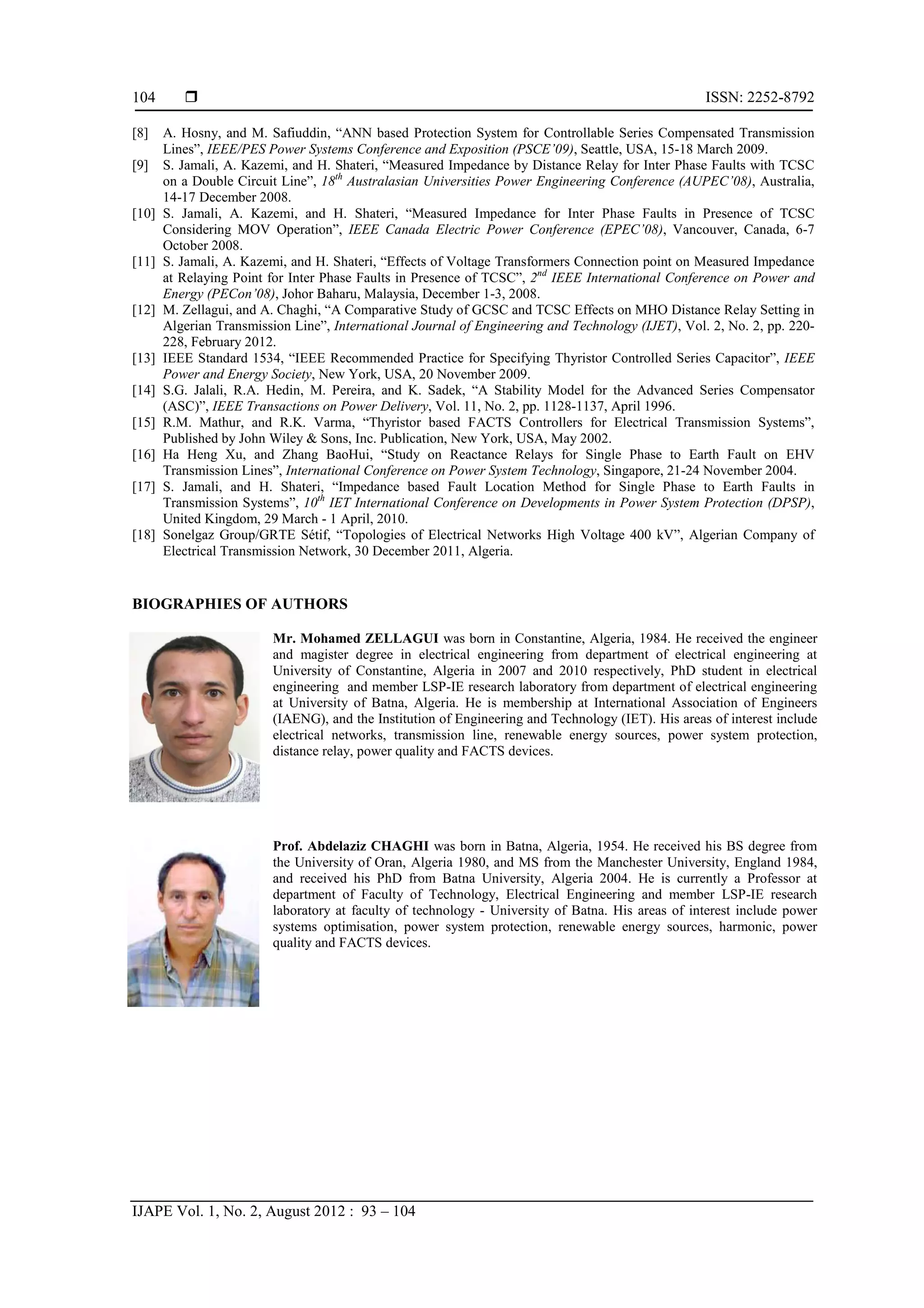 Impact of Thyristor Controlled Series Capacitor Insertion on Short ...