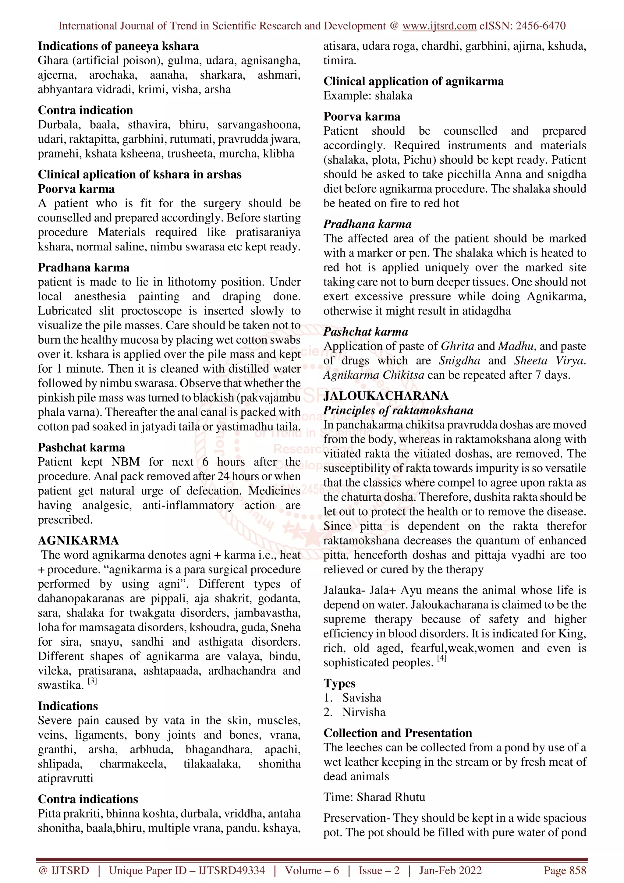 Clinical Utility of Anushalyas Ksharakarma, Agnikarma and ...