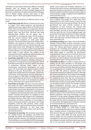 Global Food Policy A Primer | PDF