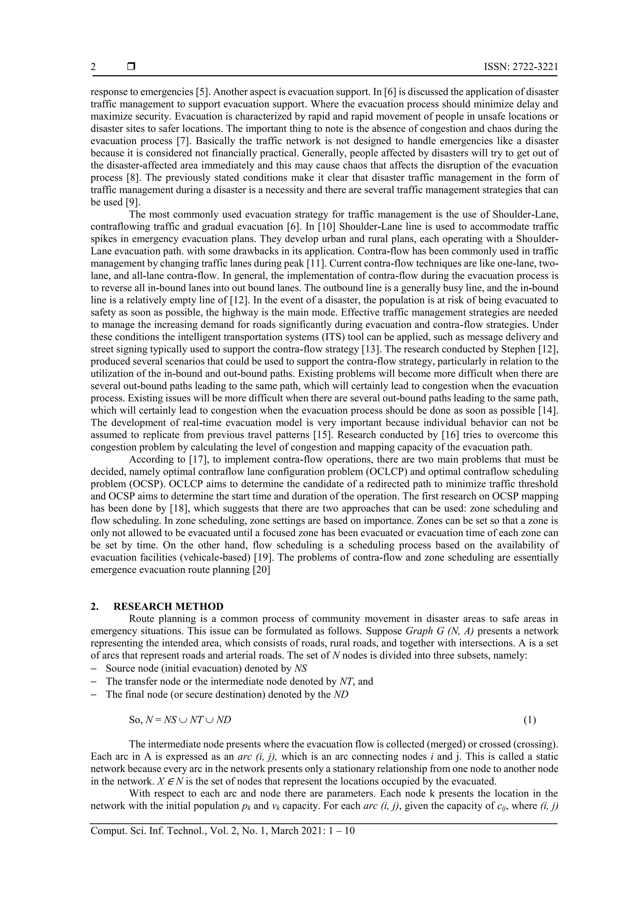 Model of emergence evacuation route planning with contra flow and zone scheduling in disaster ...