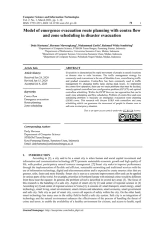 Model of emergence evacuation route planning with contra flow and zone ...