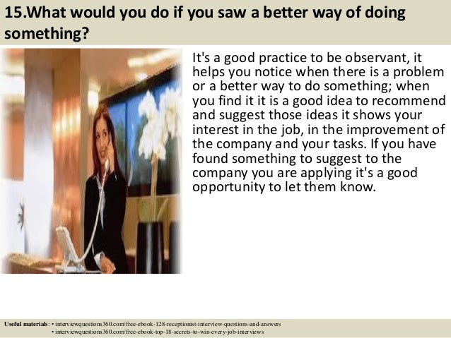 Top 52 receptionist interview questions and answers pdf ebook free download Top 52 receptionist interview questions and answers pdf ebook free download