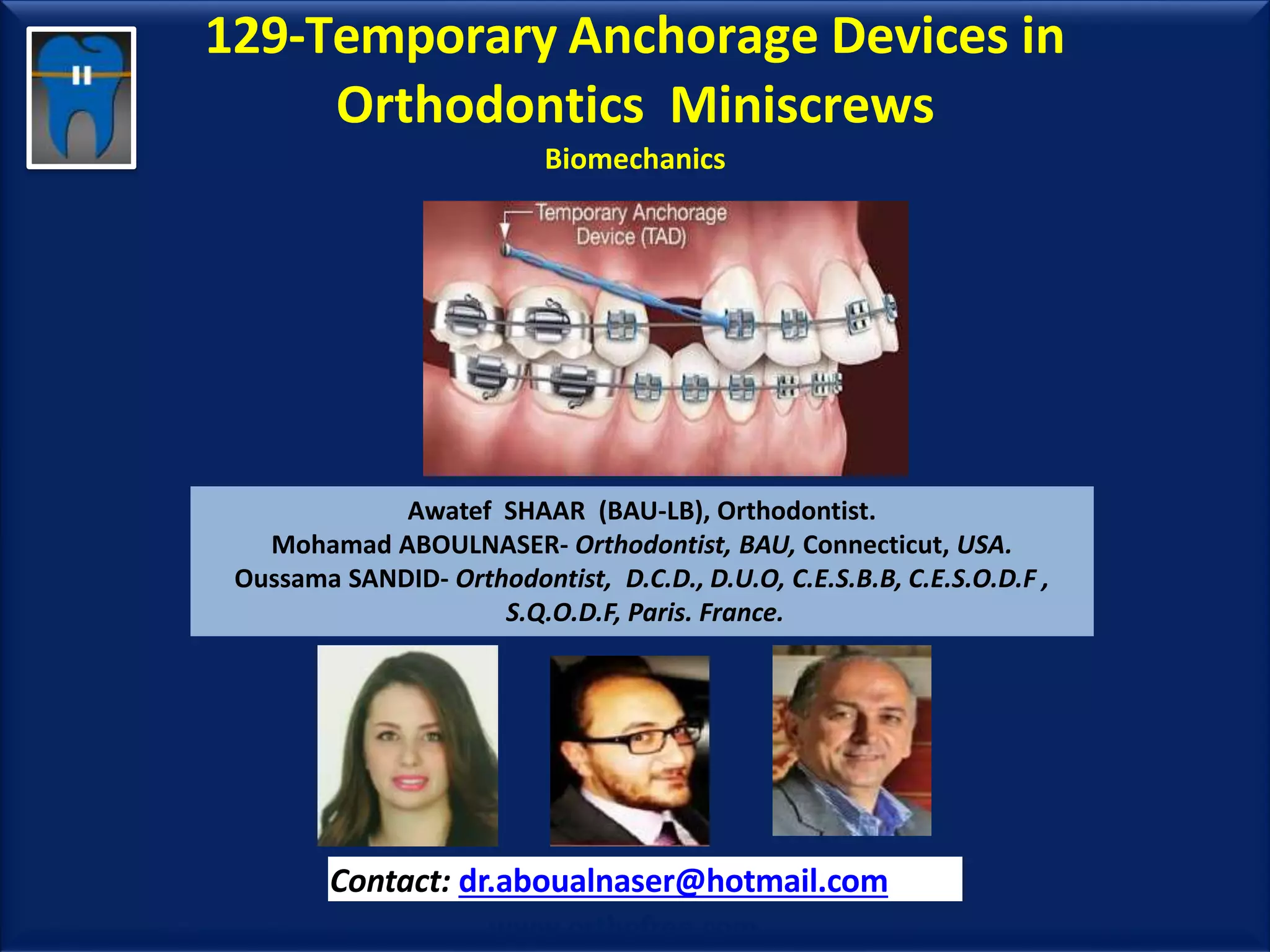 129 temporary anchorage devices in orthodontics-miniscrews-mini ...