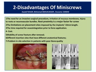 129 temporary anchorage devices in orthodontics-miniscrews-mini ...