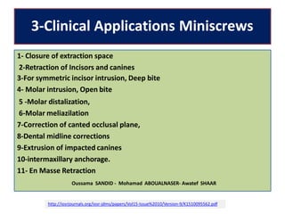 129 temporary anchorage devices in orthodontics-miniscrews-mini ...