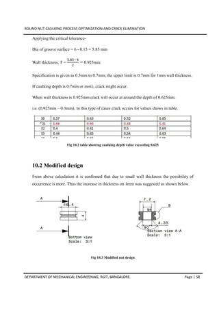 Round nut caulking process optimization and crack elimination | PDF