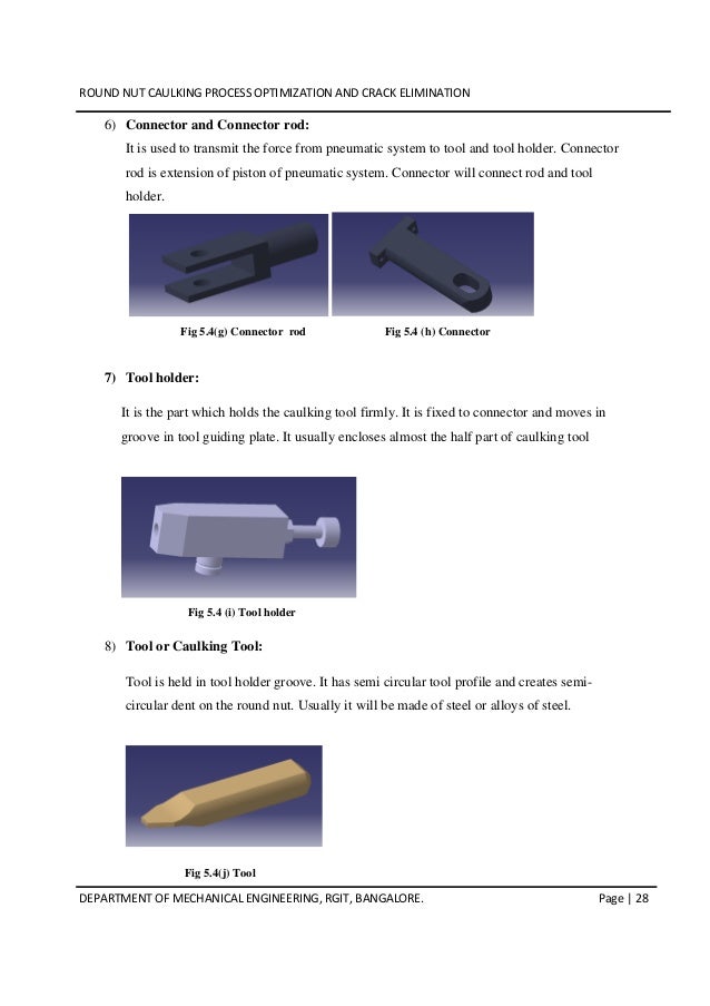 Round nut caulking process optimization and crack elimination