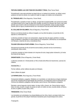 12907736 tecnicas-de-artes-plasticas-para-preescolar | PDF