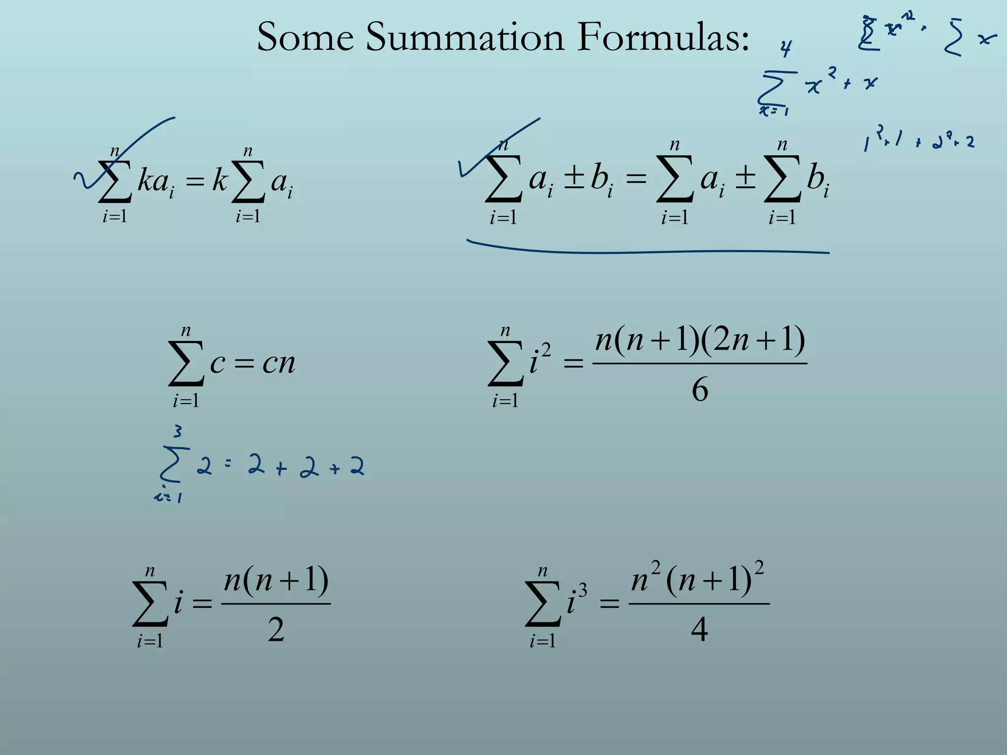 1.29.08 Sigma Notation | PPT