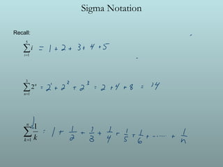 1.29.08 Sigma Notation | PPT