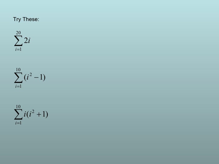 Sigma notation examples - ionmyte