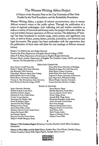 Women Writing Africa West Africa and the Sahel Esi Sutherland-Addy | PDF