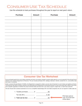 Consumer Use Tax Form | PDF | Personal Taxes | Personal Finance
