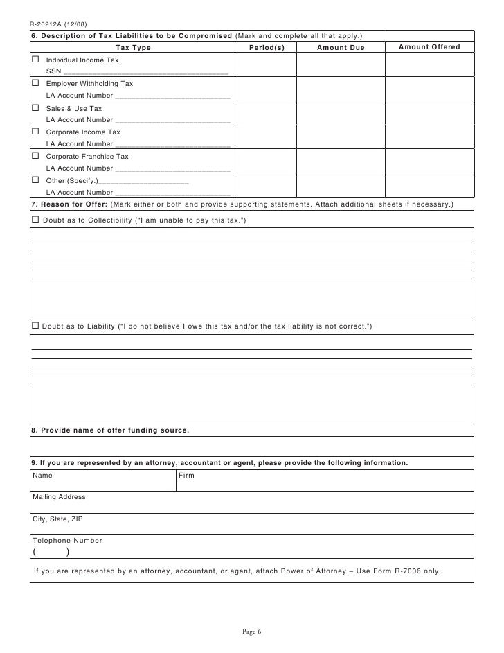 Offer in Compromise Program