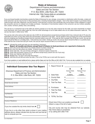 Instructions for AR1000S - Short Form | PDF