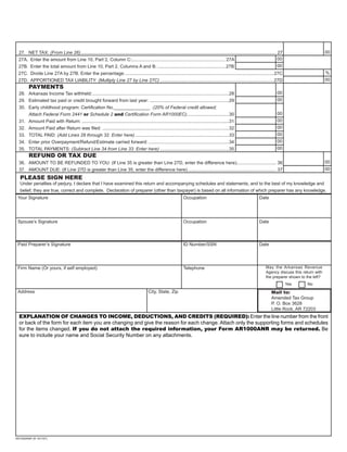AR1000ANR - Amended Income Tax Return for Non-Residents | PDF