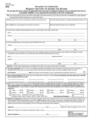 Request for Copy of Income Tax Return | PDF