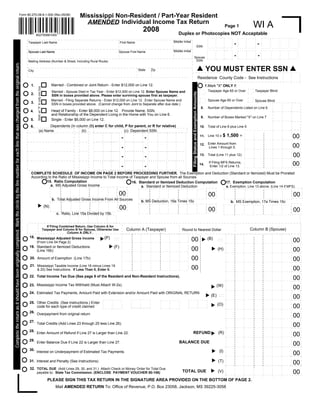 Amended Non-Resident & Part Year Resident Income Tax Return | PDF