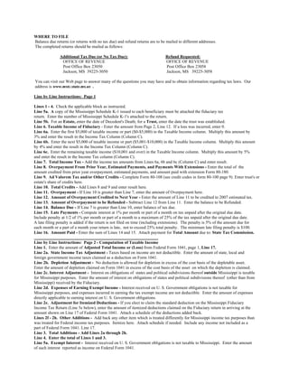 Fiduciary Income Tax Return Instructions | PDF