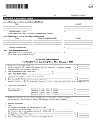 Florida Corporate Income/Franchise and Emergency Excise Tax Return for ...