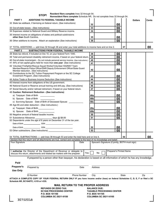 Individual Income Tax Return Long Form | PDF