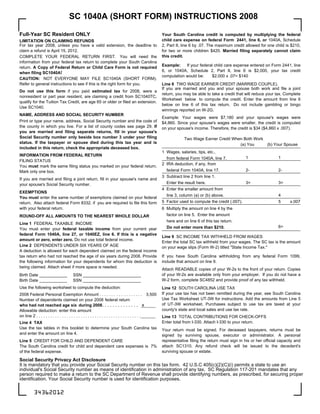 Individual Income Tax Return Short Form and Instructions | PDF
