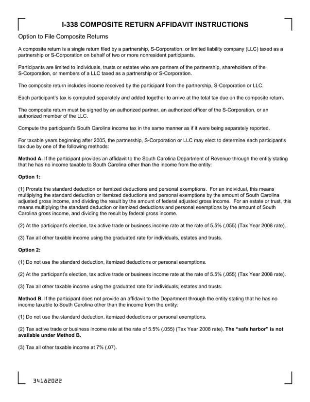 Composite Return Affidavit | PDF