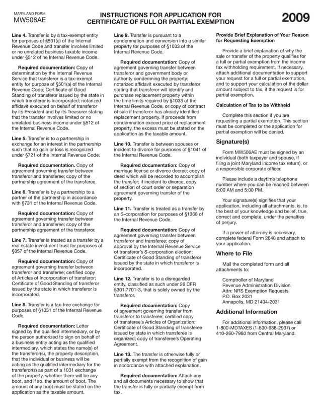 Form MW506AE; Form MW506NRS; Form MW506R | PDF | Real Estate Buying and ...