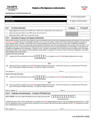 E-File Signature Form VA-8879 | PDF