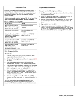 E-File Signature Form VA-8879 | PDF