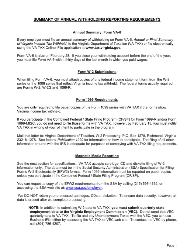 W2 Magnetic Media Filing Instructions | PDF