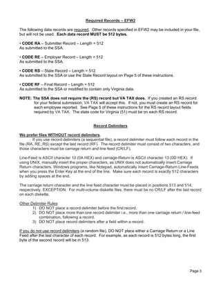 W2 Magnetic Media Filing Instructions | PDF