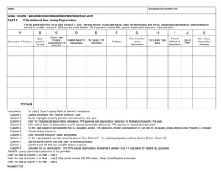 Gross Income Tax Depreciation Adjustment Worksheet (Updated: 11/29/05 ...