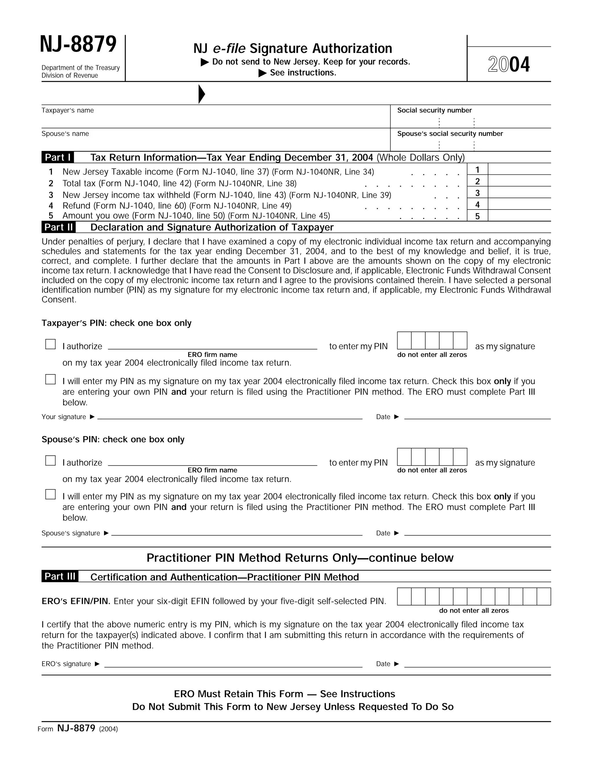 NJ-E FILE Signature Authorization | PDF